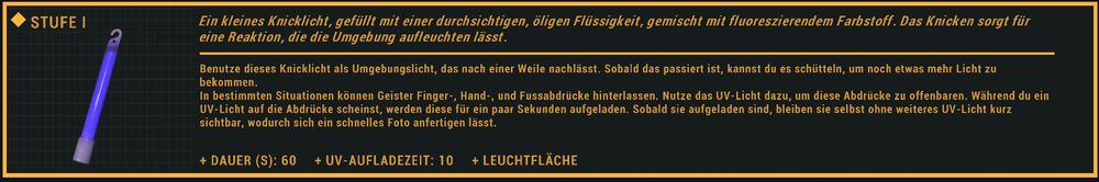 Phasmophobia: Ultraviolett - UV Funktion und Stufen