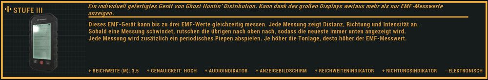 Phasmophobia: EMF Leser Funktion und Stufen