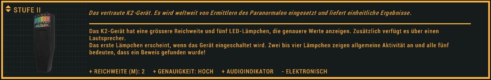 Phasmophobia: EMF Leser Funktion und Stufen