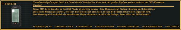 Phasmophobia: EMF Leser Funktion und Stufen